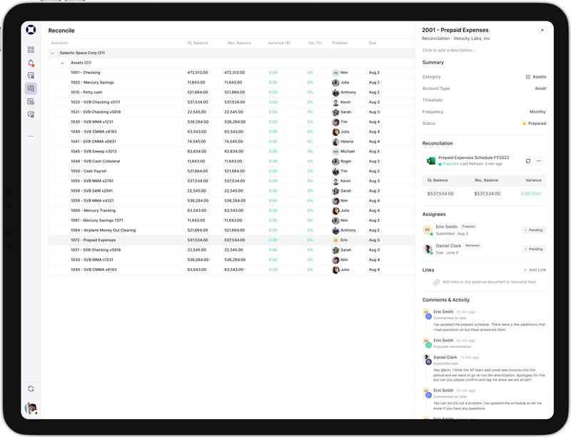 Reconcile — Product | Numeric